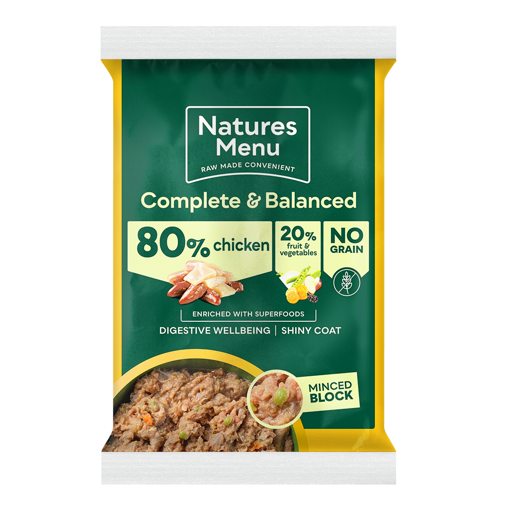 80% Chicken Block | Complete & Balanced 80/20 Block | Natures Menu