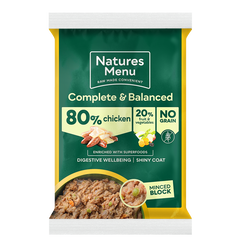 80% Chicken Block | Complete & Balanced 80/20 Block | Natures Menu