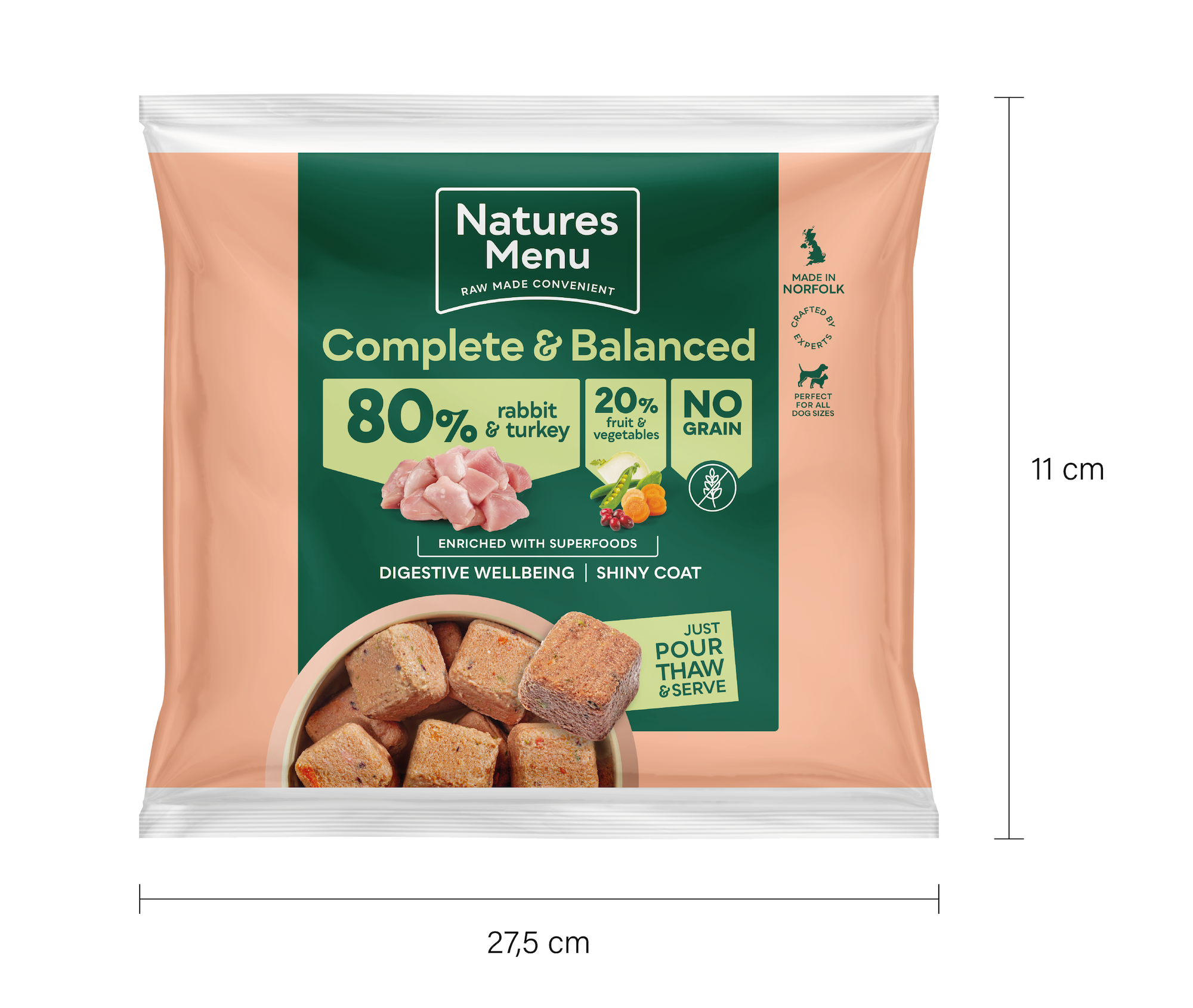 Full-Flavoured Rabbit and Turkey | Country Hunter Raw Nuggets | Natures ...