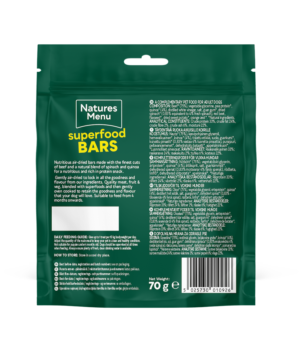 Beef | Country Hunter Superfood Bars | Natures Menu