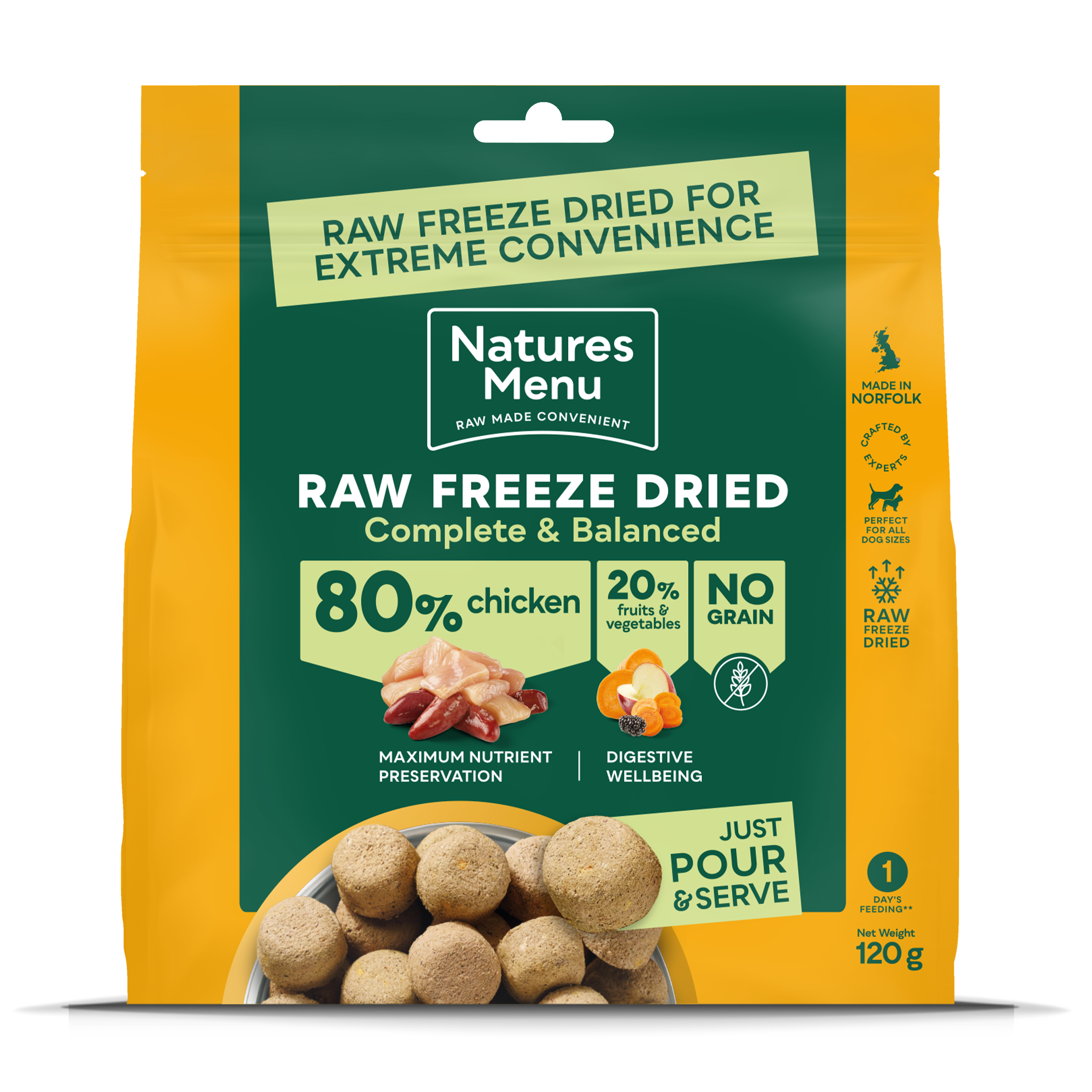 80% Chicken Dinner | Freeze Dried | Natures Menu
