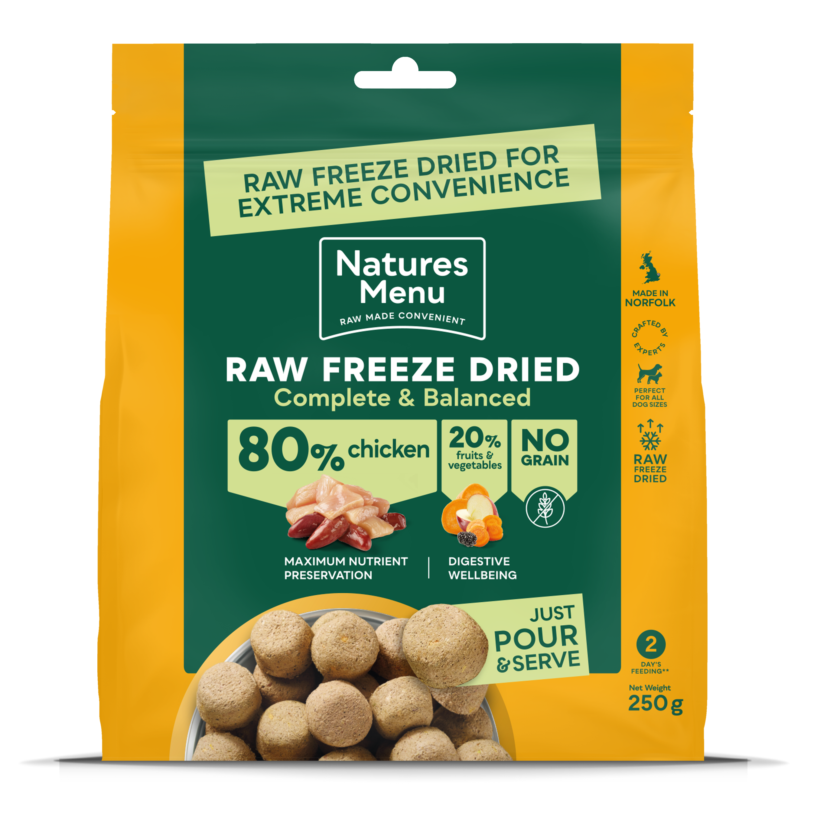 80% Chicken Dinner | Freeze Dried | Natures Menu