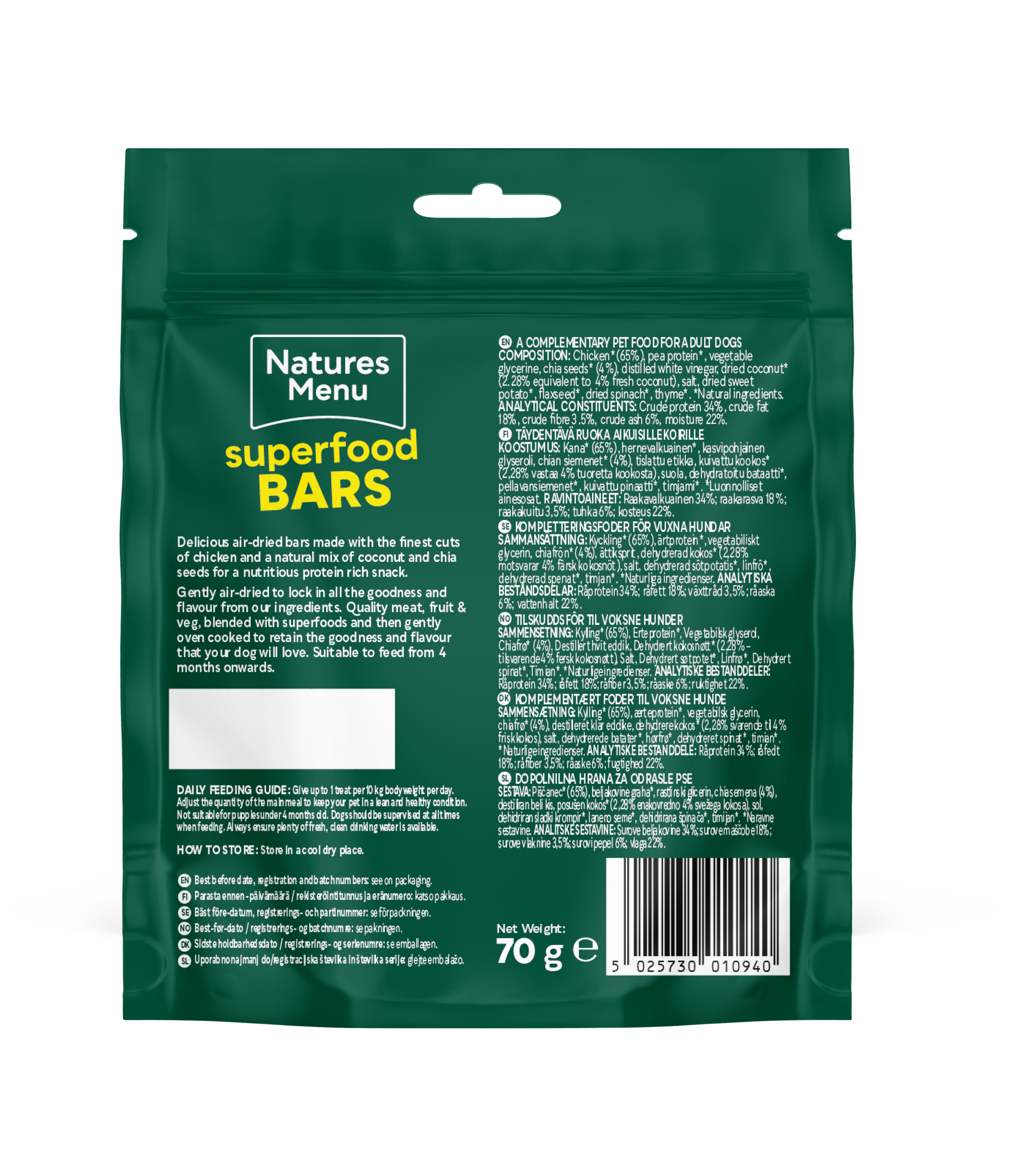 Chicken | Country Hunter Superfood Bars | Natures Menu