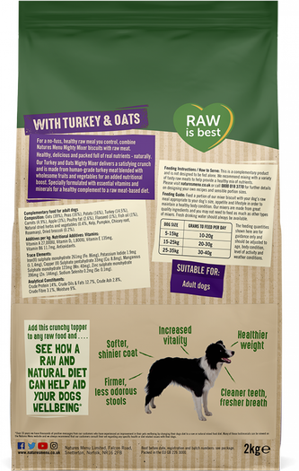 Mighty Mixer With Turkey & Oats | Natures Menu Biscuits | Natures Menu