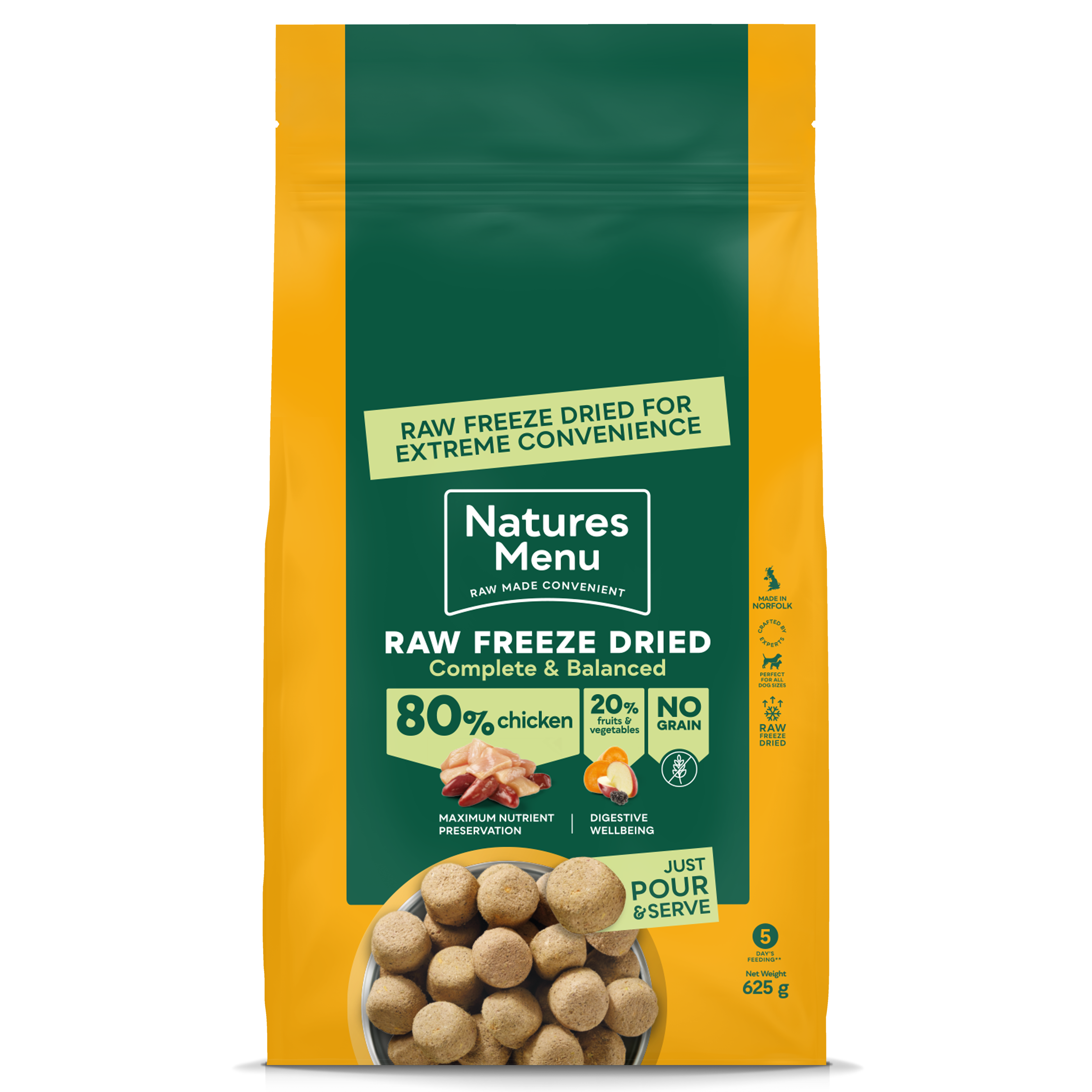 80% Chicken Dinner | Freeze Dried | Natures Menu